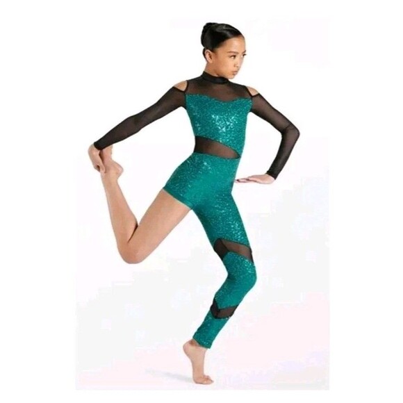 Weissman | Costumes | Weissman Gamelan Dance Unitard Sheer One Leg ...